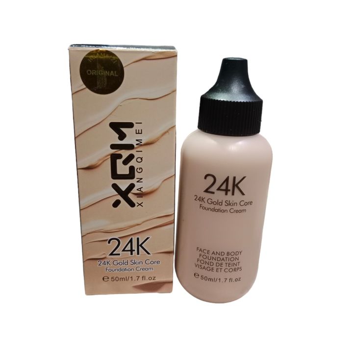 XQM 24k Gold Skin Core foundation Cream Face and Body Foundation E 50ml ...