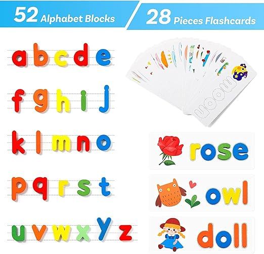 Wooden ABCD Spelling game cognitive alphabet spelling and exercise ...