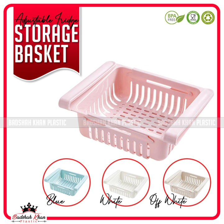 "Adjustable Fridge Organizer – Stretchable Refrigerator Storage Rack ...