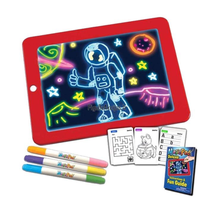 Magic Sketch Drawing Pad Light Up LED Glow Board Draw, Sketch,Doodle ...