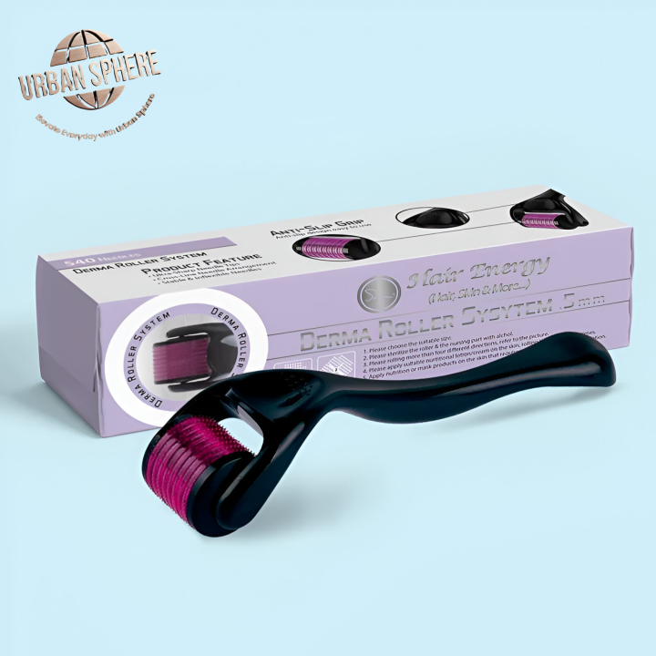 URBAN SPHERE Derma Roller 0.5mm with Hard Acrylic Box – 540 Micro ...