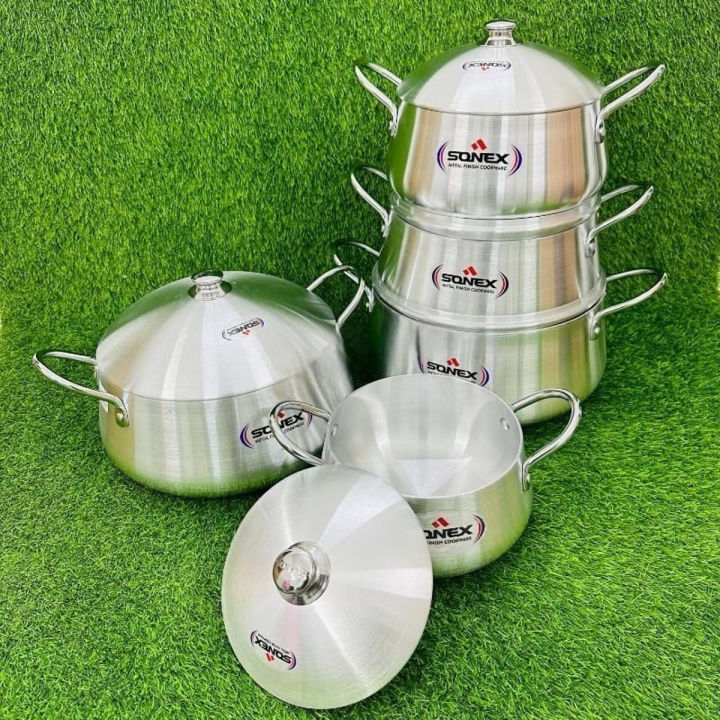 Sonex Omega Set 1-5 (Belly New Item) Metal Finish Cookware Full Set ...