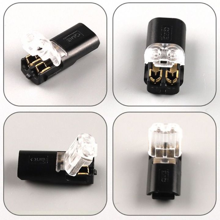 New 18~22AWG Wire Splitter Connector 2P Pluggable Crimp Terminals ...