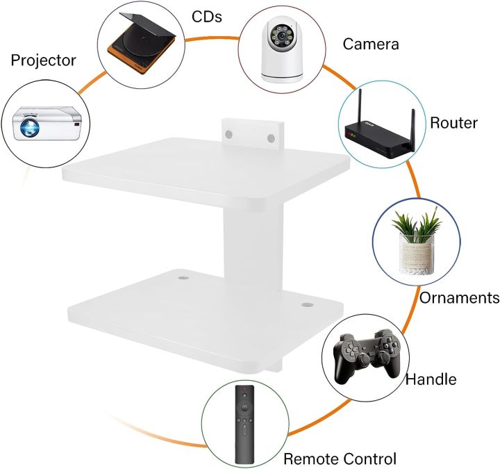 2 tier LCD Shelf| Wall-Mounted DVD Shelf | LCD Shelfs | LCD Floating ...