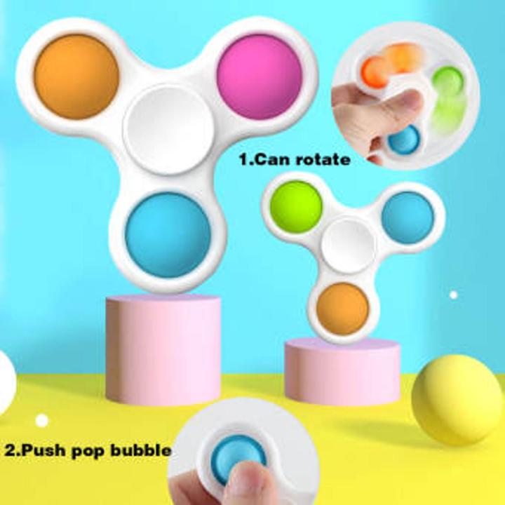 Pop It Fidget Spinner Sensory Simple Dimple Toy Relieve Stress | Daraz.pk