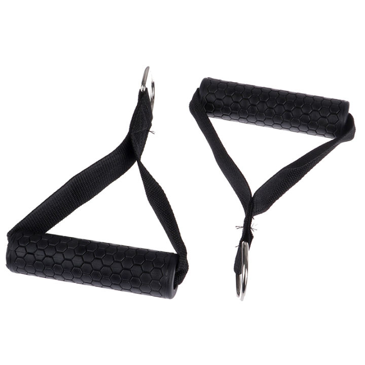 Gym resistance bands handles anti-slip tpr grip strong nylon heavy duty ...