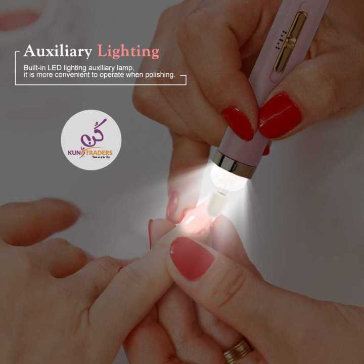 USB Chargeable Finishing Touch Flawless Salon Nails Kit 7 Pedicure ...