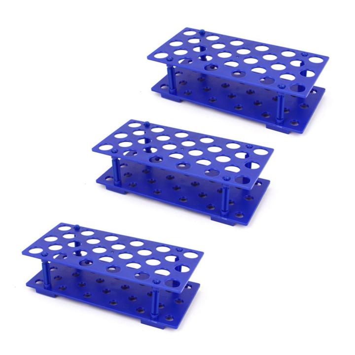 3X Laboratory Plastic 28 Hole 17mm Dia 15ML Centrifugal Test Tube Rack ...