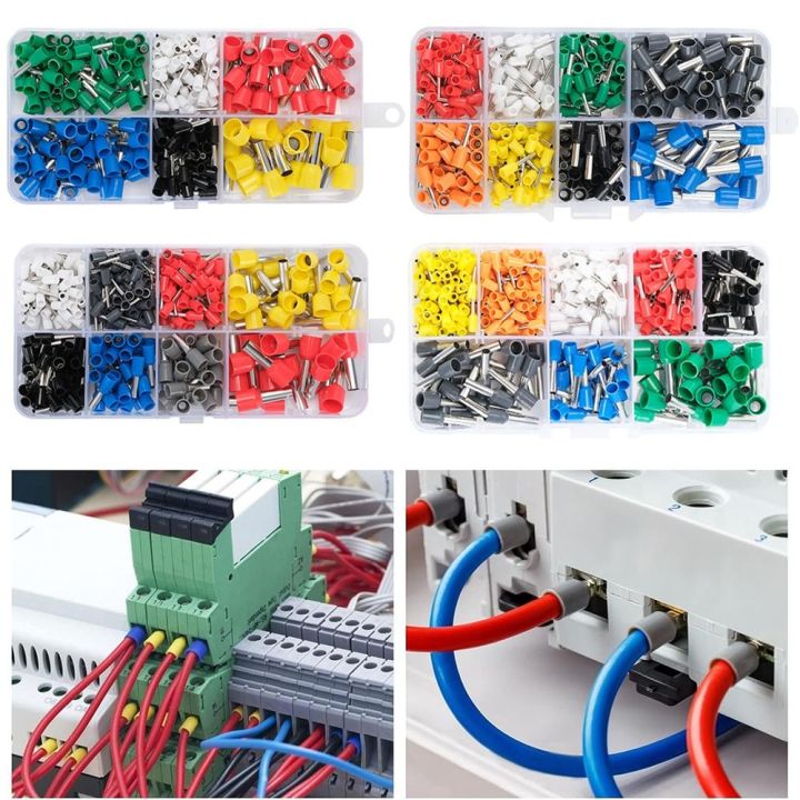 Electrical Repairs Insulated Cable End Crimps Ferrule Assorted Size Box ...