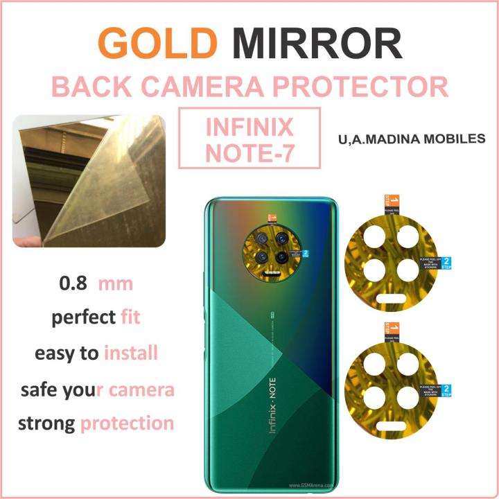 INFINIX NOTE-7 GOLD PLATED BACK CAMERA PROTECTOR | Daraz.pk