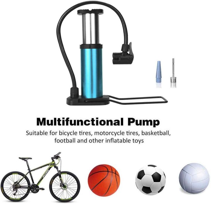 Mini Bike Pump, Portable Foot Activated Bicycle Pump, Universal Presta ...