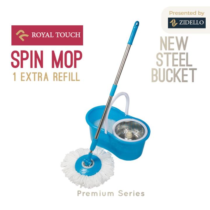 Spin Mop - Easy Spin Magical Mop Set [Steel Bucket] - 360 Degree ...