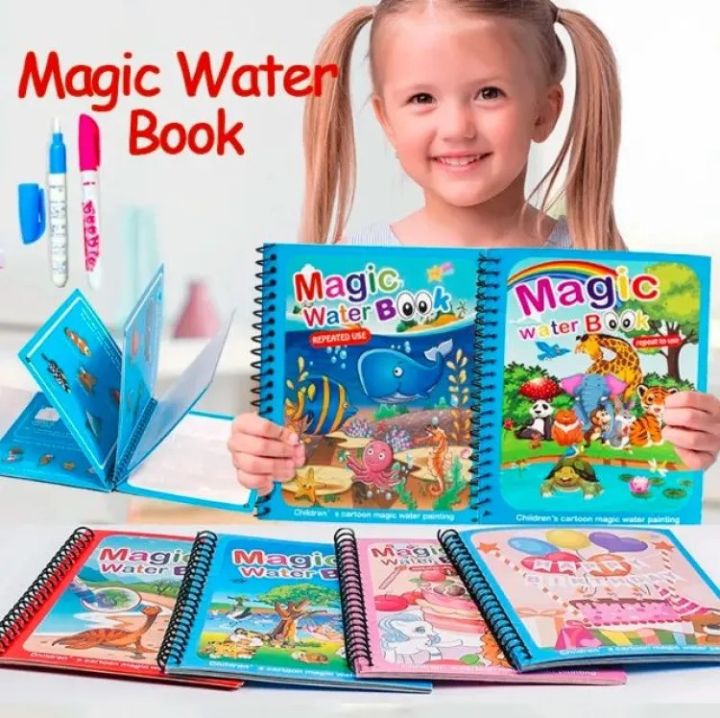 Magic Water Quick Dry Book Water Coloring Book Doodle with Magic Pen ...