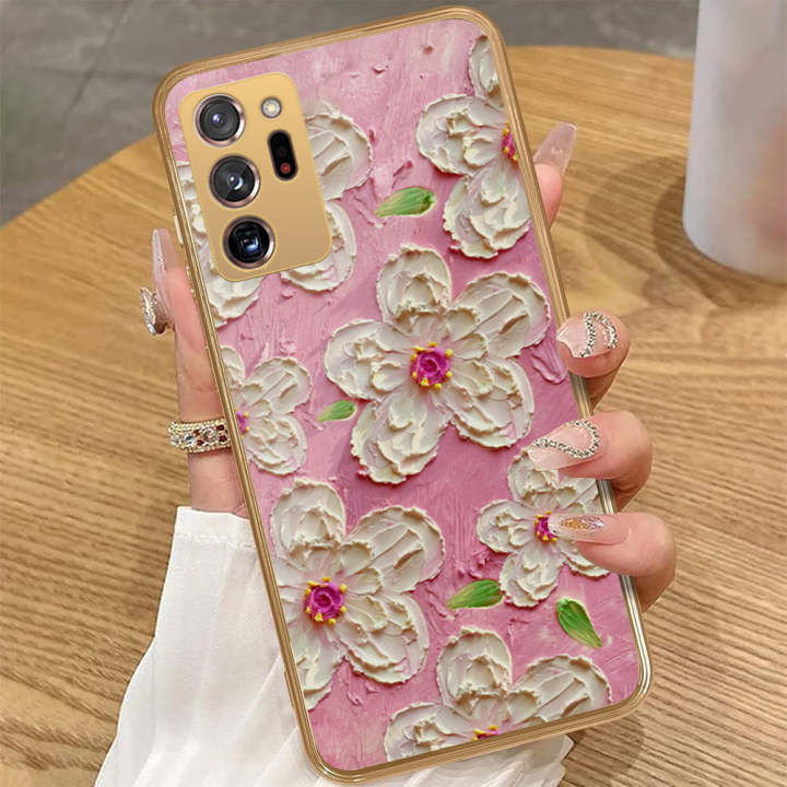Samsung_ Galaxy Note 20 Ultra - Floral Series - Design 5 - Pink & White ...