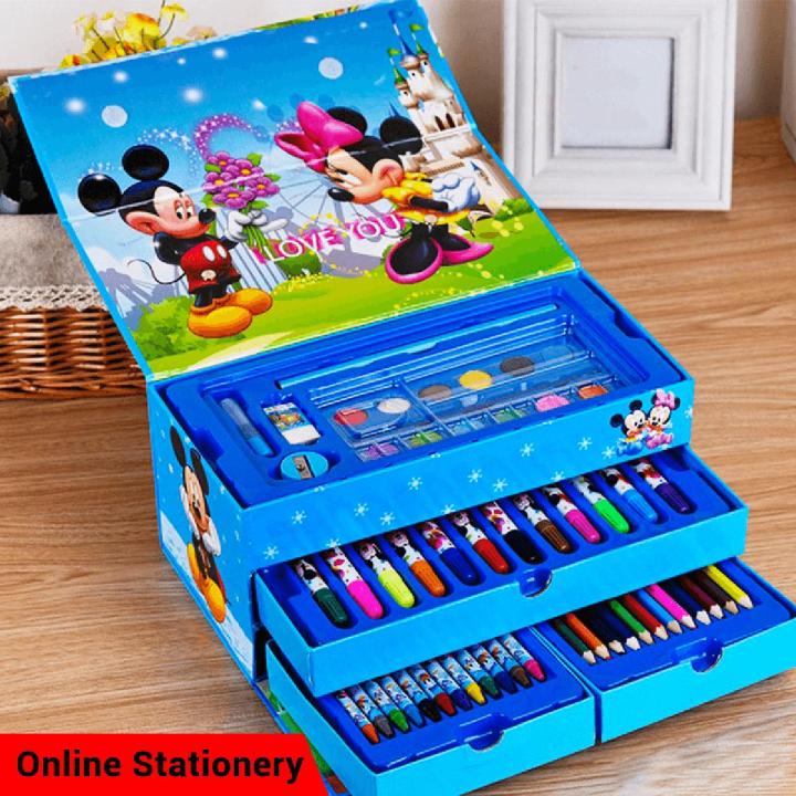 Disney Mickey Mouse Cute Kids Painting Box For Drawing 54 Pieces | Daraz.pk