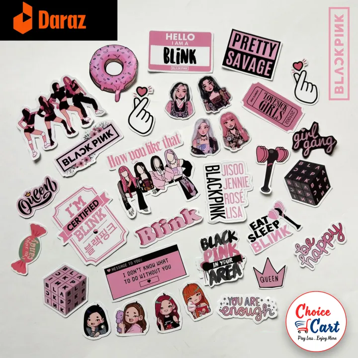 BlackPink Stickers 11,25,50 PCS | Blackpink Cutout for Girls, Water ...