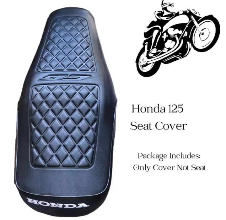 Honda 125 2024 Model Rexine Seat Cover CG 125 Black Rexine Seat Cover ...