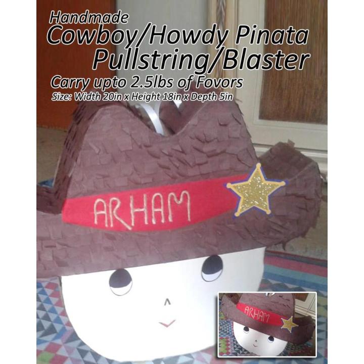 Cowboy/Howdy Pinata for Kids Birthday Parties Fun (EMPTY) | Daraz.pk