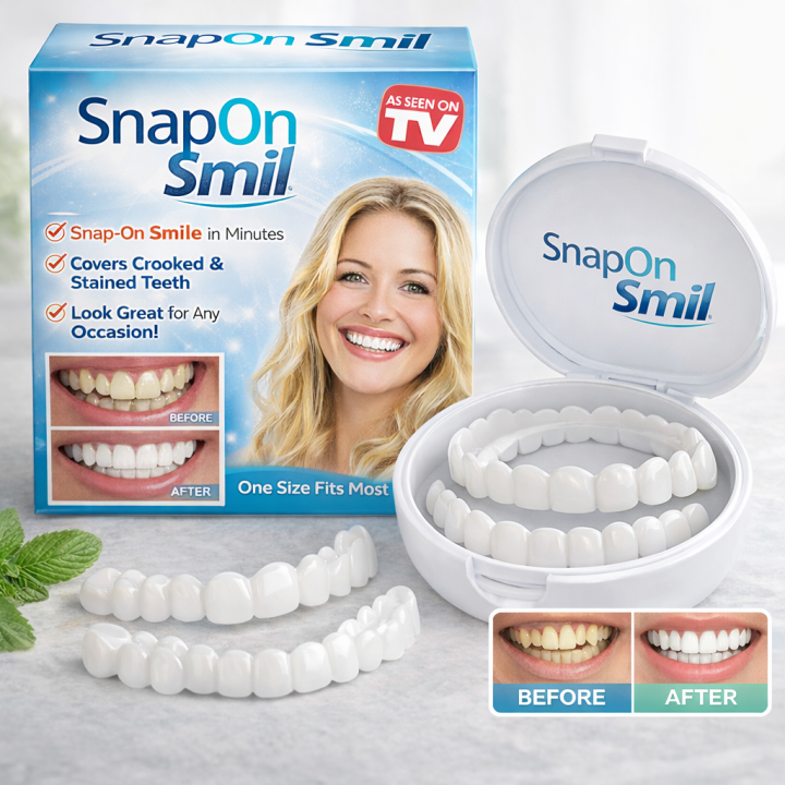 Snap-On Smile Veneers with Transparent Teeth Braces – Upper & Lower ...