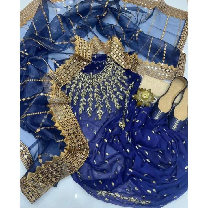 New fabulous collection - Chiffon booti work shirt, Masoori trouser ...