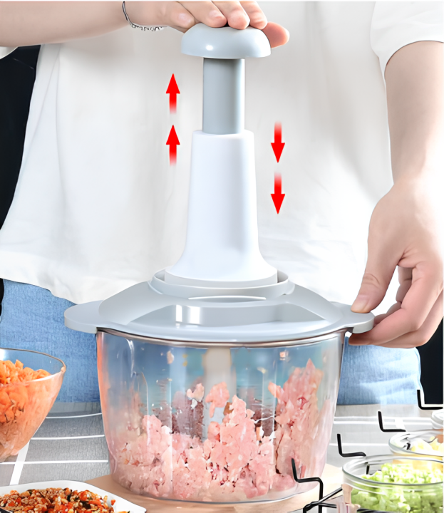 push chopper Hand Pat Food Processor Eater / 2 liter / Chopper Cutter ...
