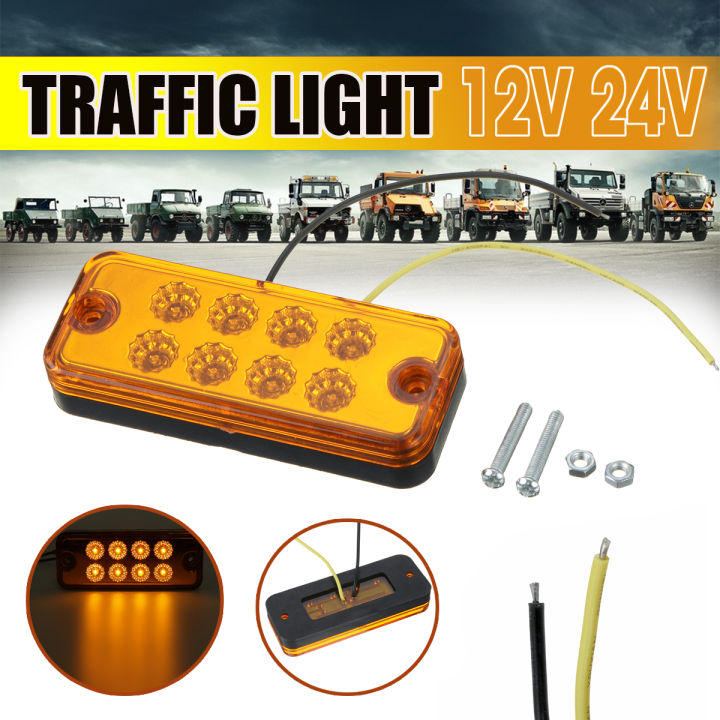 Durable 12V 24V 8 diodes Led Light Bar Work Traffic Light Led Bar Night ...