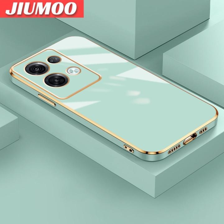 JIUMOO For OPPO Reno 8 Pro 5G Case Luxury Plating Casing Side Edge ...
