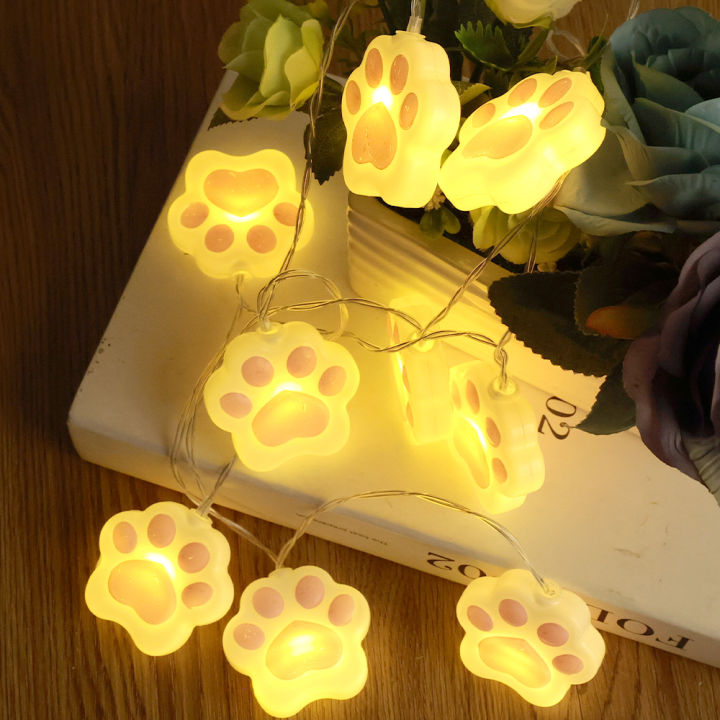 1.5M LED Pink Cat Claw Light String Curtain Garland String Lights ...