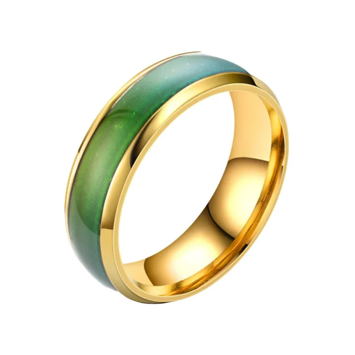 Laxuaoe Thermal Ring Sealing Glaze Body Temperature Change Mood Ring ...