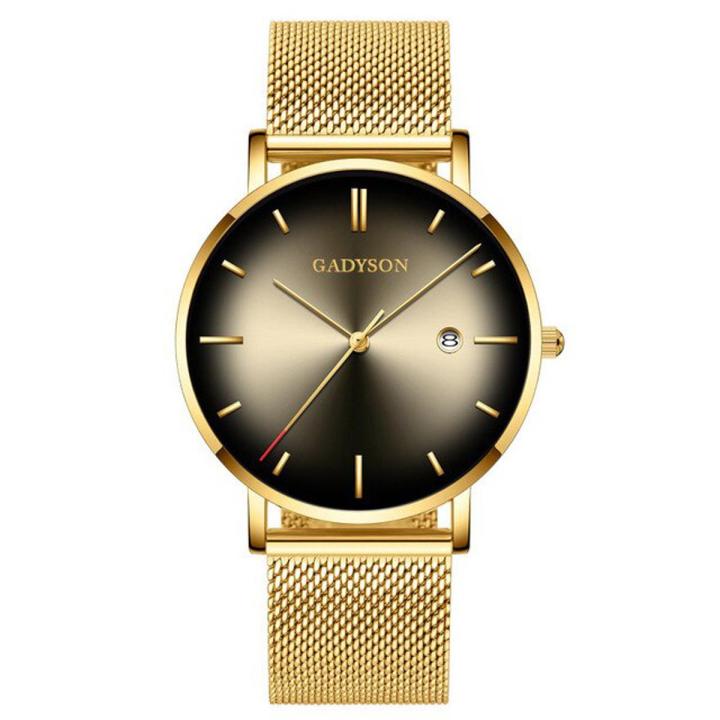 Trend Men's Stainless Steel Watch Calendar Quartz Men's Business Casual ...