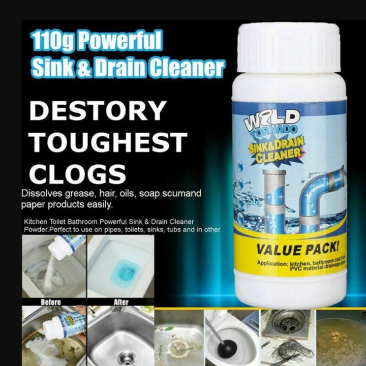Wild Tornado Toilet Powerful Deodorant Sink Drain Cleaner Fast Cleaning ...