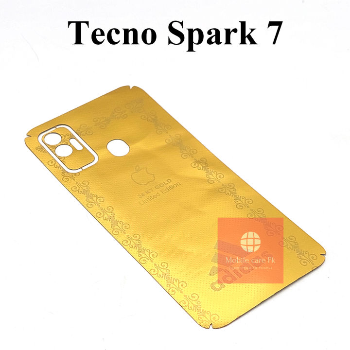 Tecno Spark 7 Gold Back Sheet Protector | Daraz.pk
