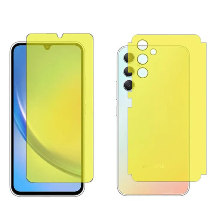 Samsung Galaxy A24 4G Front Screen & Back Jelly Protector Hydrogel Film ...