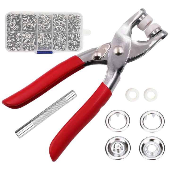 Tich Button Plier Tool Set Snap Button Kit Pliers Plastic Press Tool ...
