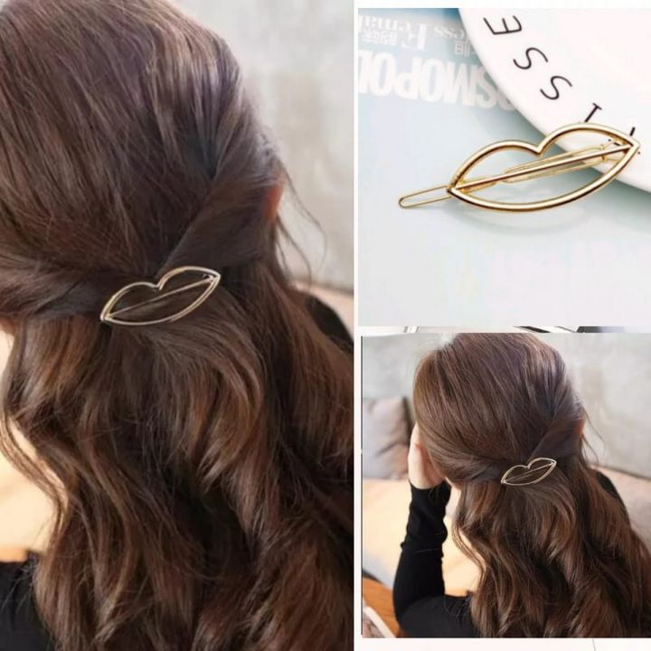 METAL Geometric Hair Clip Hair Pins Round Triangle Barrettes Hairpin Barrette Hair Claws Women Girls Fashion stylish metal Hair Accessories Gifts Daraz.pk