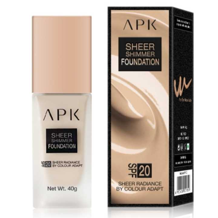 Sheer Shimmer Foundation with SPF 20 – 40g Lightweight Radiant Coverage ...