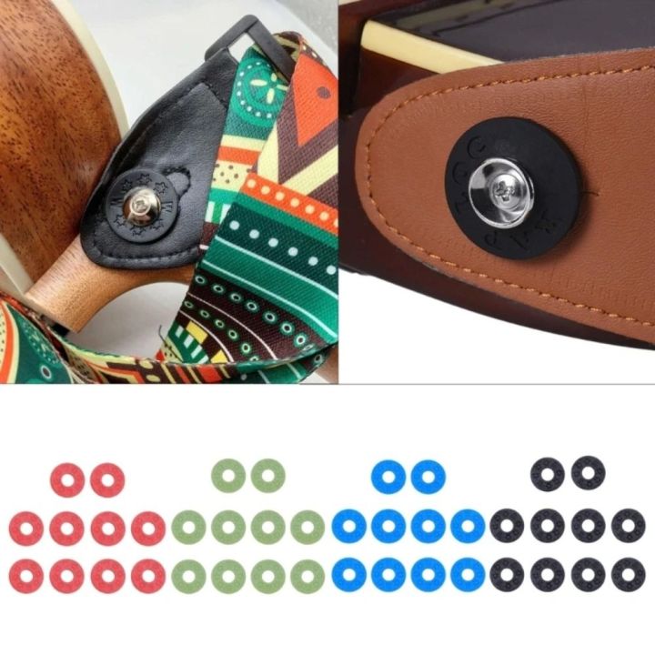10Pcs PE Guitar Strap Blocks Buckle Anti Detachment Washer Rubber ...