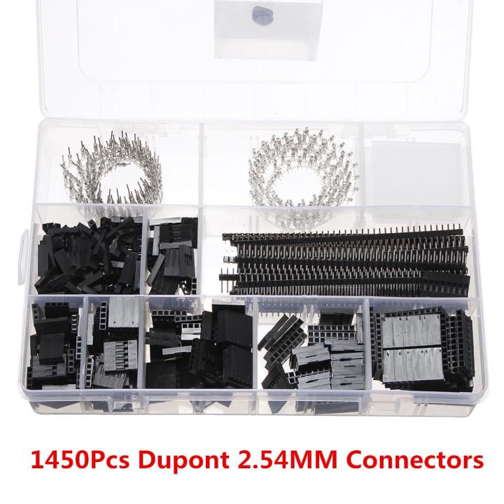 Commonly 1450pcs Dupont 2.54mm Connectors Assortment Crimping Tool Kit ...