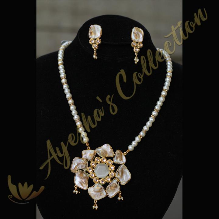 Mother Pearl Mala Set, Artificial Jewelry for Girls by Ayesha's ...