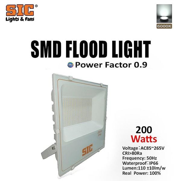 SIC 200W LED Flood Light – IP66 Waterproof Outdoor Light, Security for ...