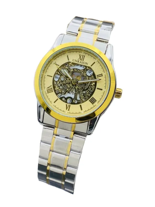 Unraion Watch With Beautiful Skeleton Dial With Beautiful Colour | Daraz.pk