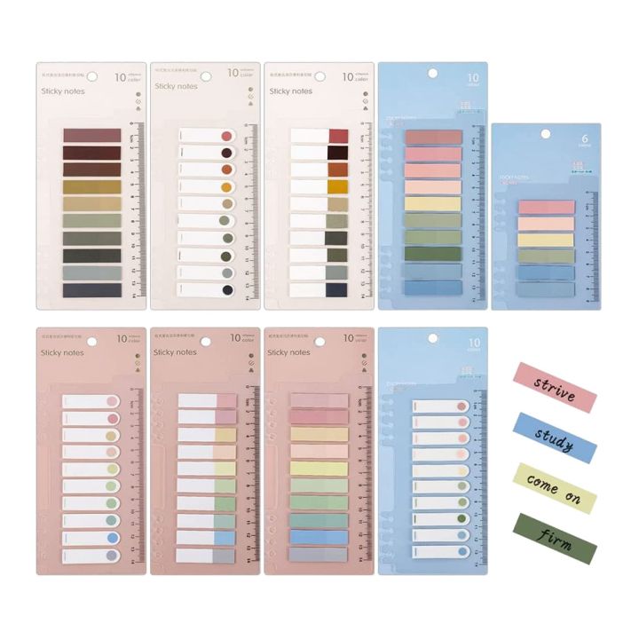 1720 Pieces Sticky Tabs, Page Markers Sticky Notes Tabs with Ruler ...