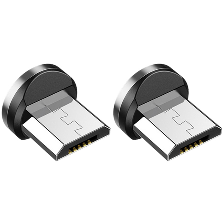 3X Round Magnetic Cable Plug Phone Android Magnet Charger Plug Micro ...