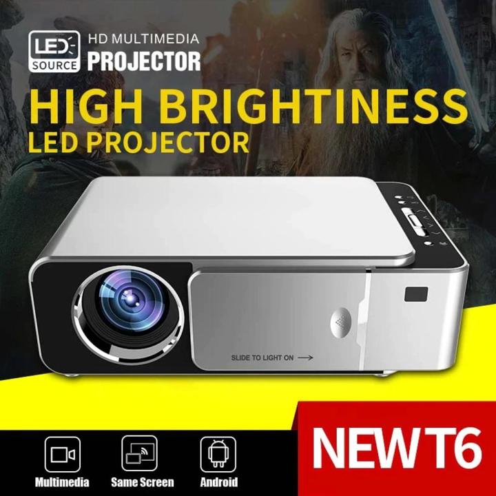 T6 Full HD Led Projector 2K 4K Portable Cinema Projector Projector ...