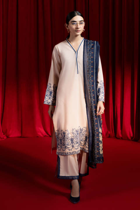 Bonanza Satrangi Stitched Ready to Wear PEACH-CAMBRIC-3 PIECE ...
