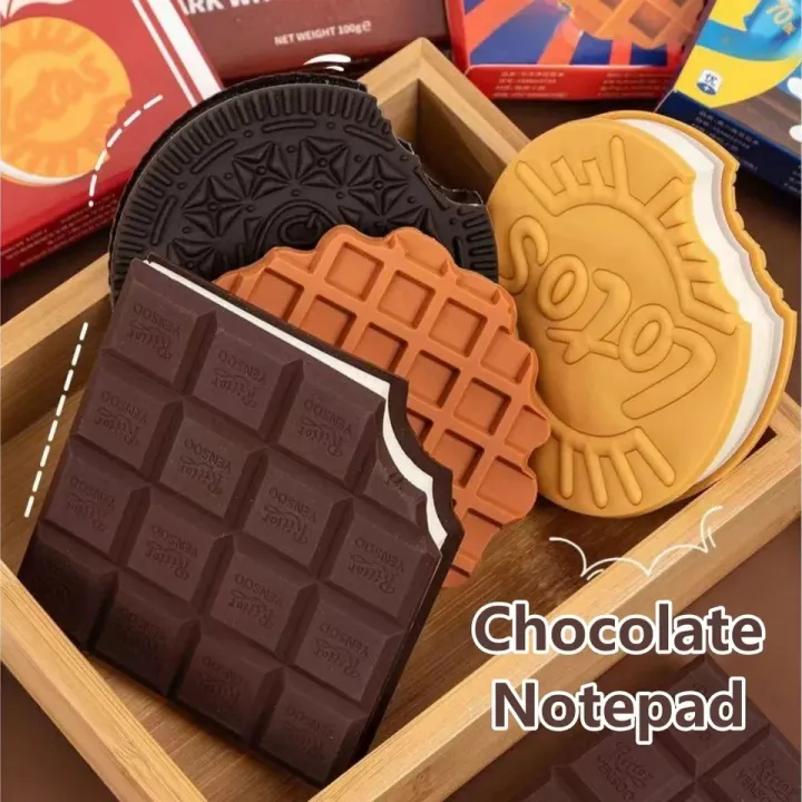 Scented Chocolate / Biscuits Shaped Personal Desk Notepad Memo Book ...