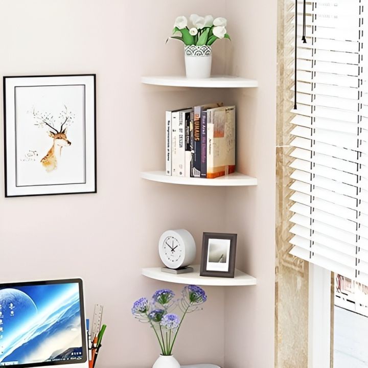Corner Shelf Kitchen shelf Wall Shelf Wall-mounted Display Storage ...