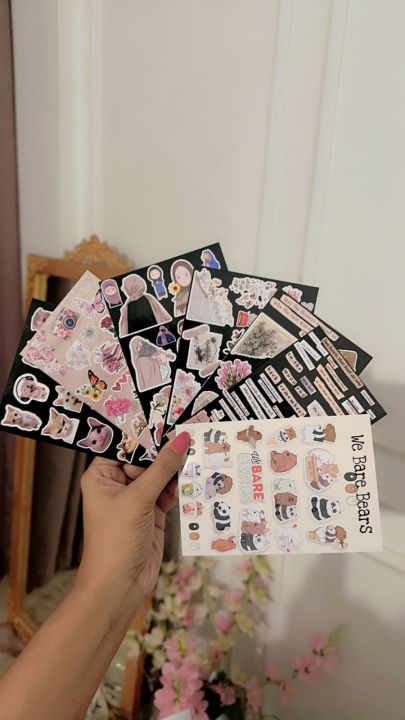 Girls Aesthetic Sticker Sheets – Set of 20 Waterproof PVC Designs ...