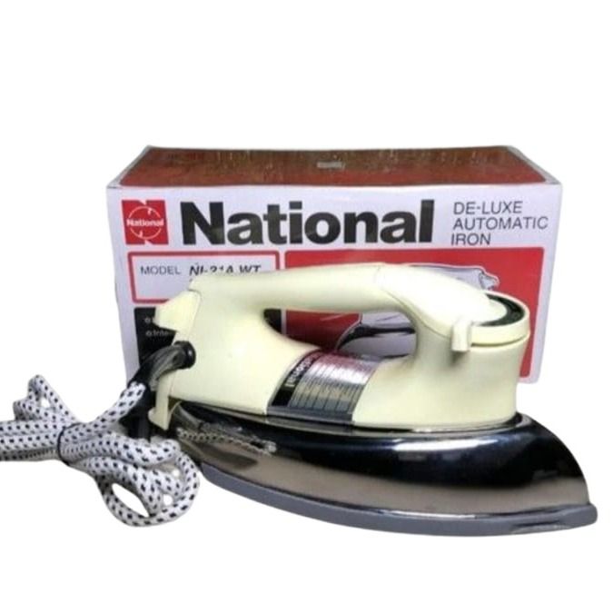 National Iron Automatic Dry Iron -NI-23AWT - 1000 Watts-Heavy Weight ...