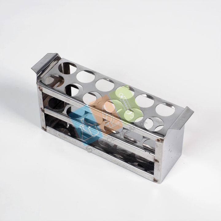 Rack for Test Tube Stand For Test Tube SS 12 hole Chemistry Lab Medical ...